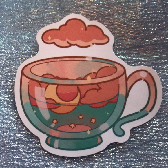 SHEIN | Office | 10 Night Sky In A Teacup Sticker | Poshmark